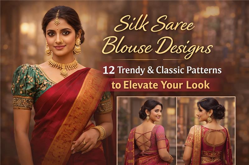 Silk Saree Blouse Designs | 12 Popular Blouse Patterns for Weddings ...
